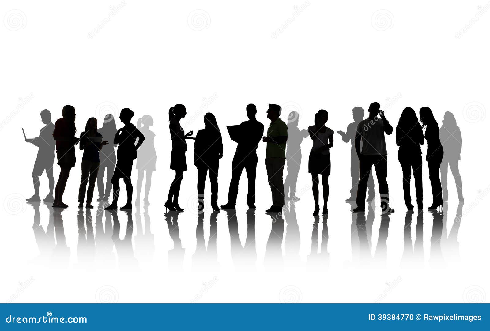 Konturer Av Folk Som Har Gruppdiskussion Arkivfoto - Bild av folk ...