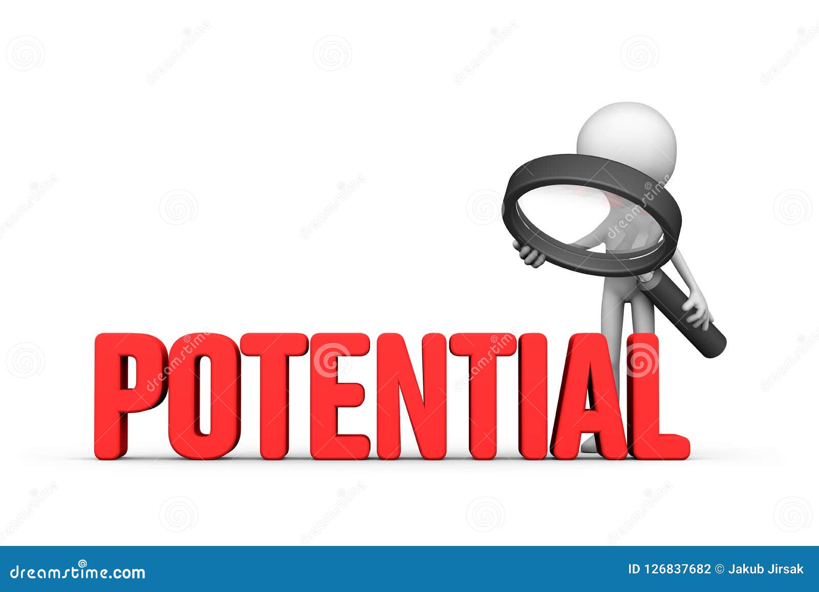 Konzentriert auf Potenzial stock abbildung. Illustration von führer ...