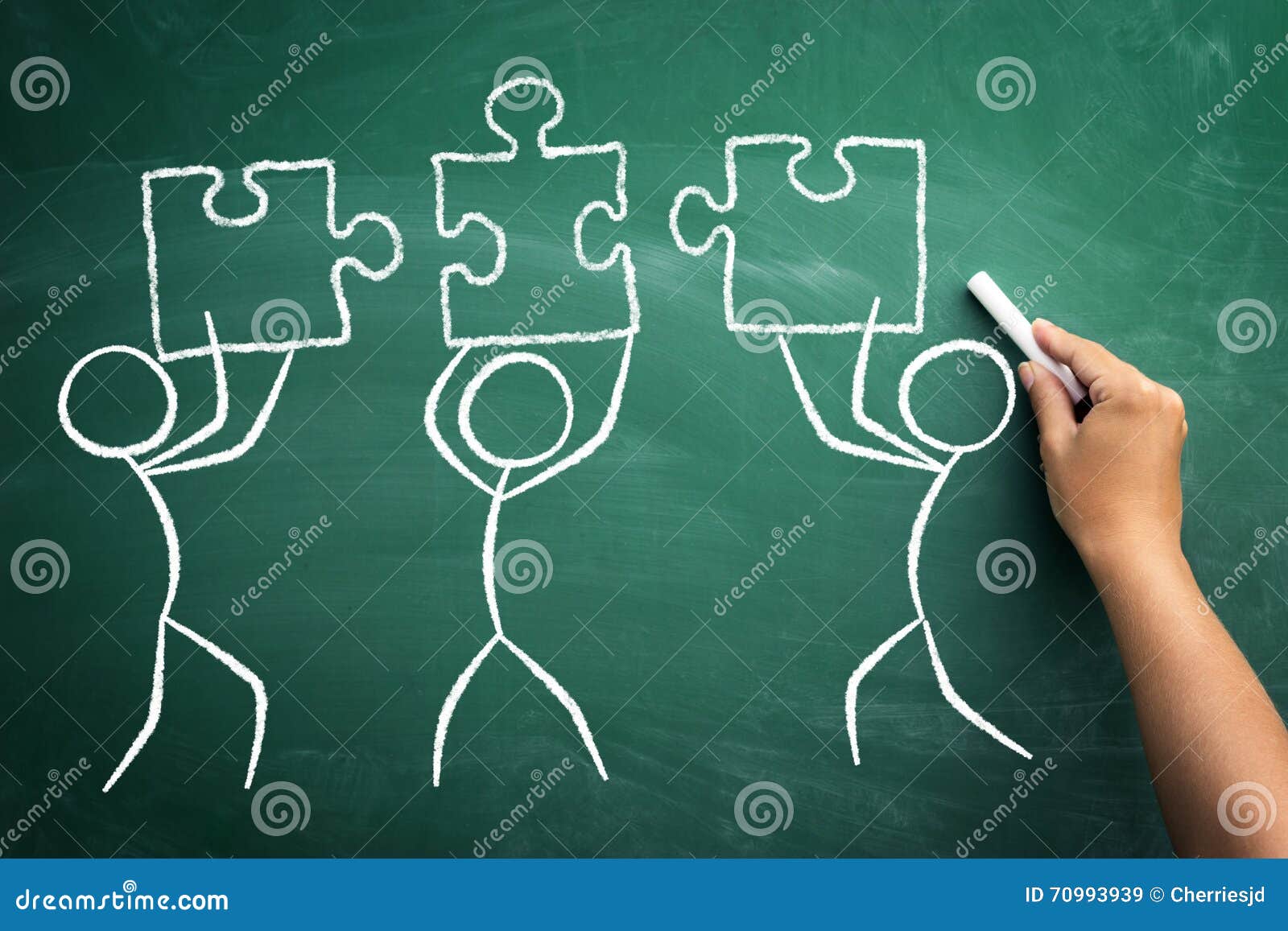 Konzept Der Erfolgreichen Teamarbeit Stockbild - Bild von tafel ...