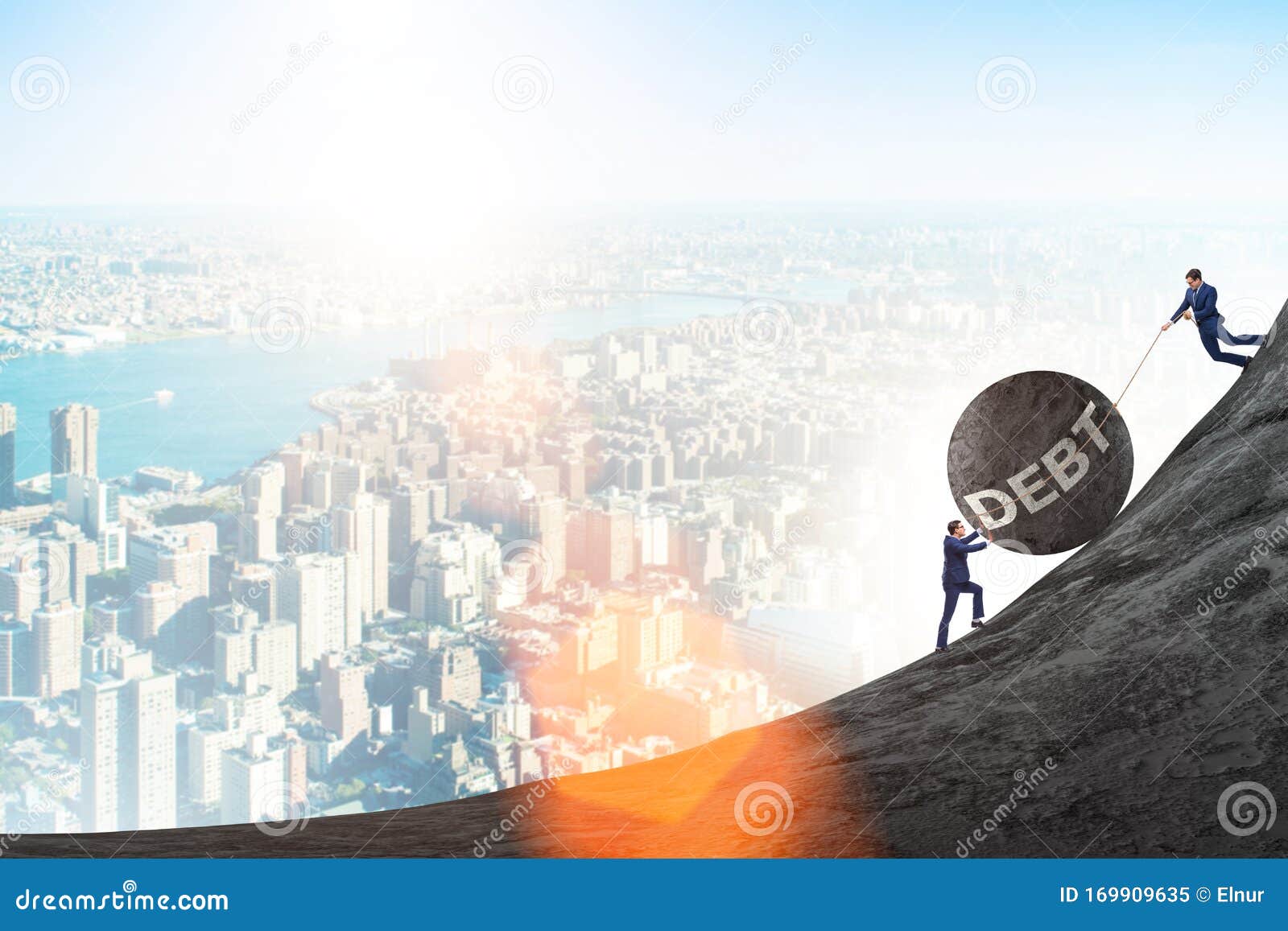 Konzept Der Schulden Und Des Darlehens Stockbild - Bild von schwierig ...