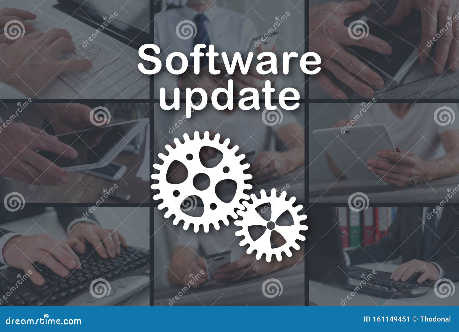 Konzept Der Softwareaktualisierung Stockbild - Bild von konzept, netzwerk: 161149451