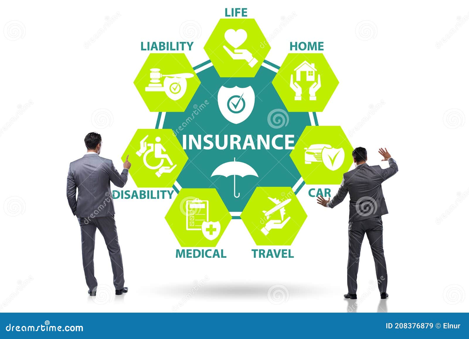 Konzept Der Verschiedenen Arten Der Versicherungen Stockbild - Bild von ...