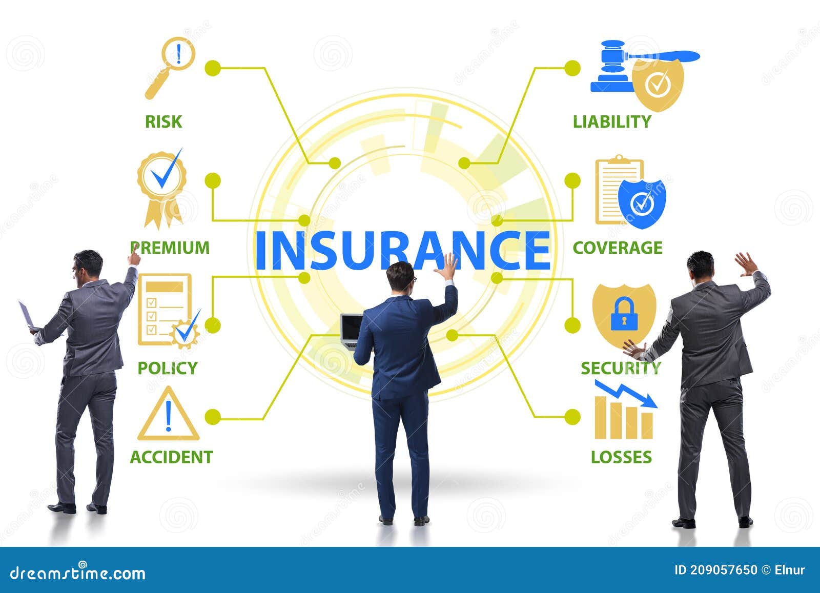 Konzept Der Verschiedenen Arten Der Versicherungen Stockfoto - Bild von ...