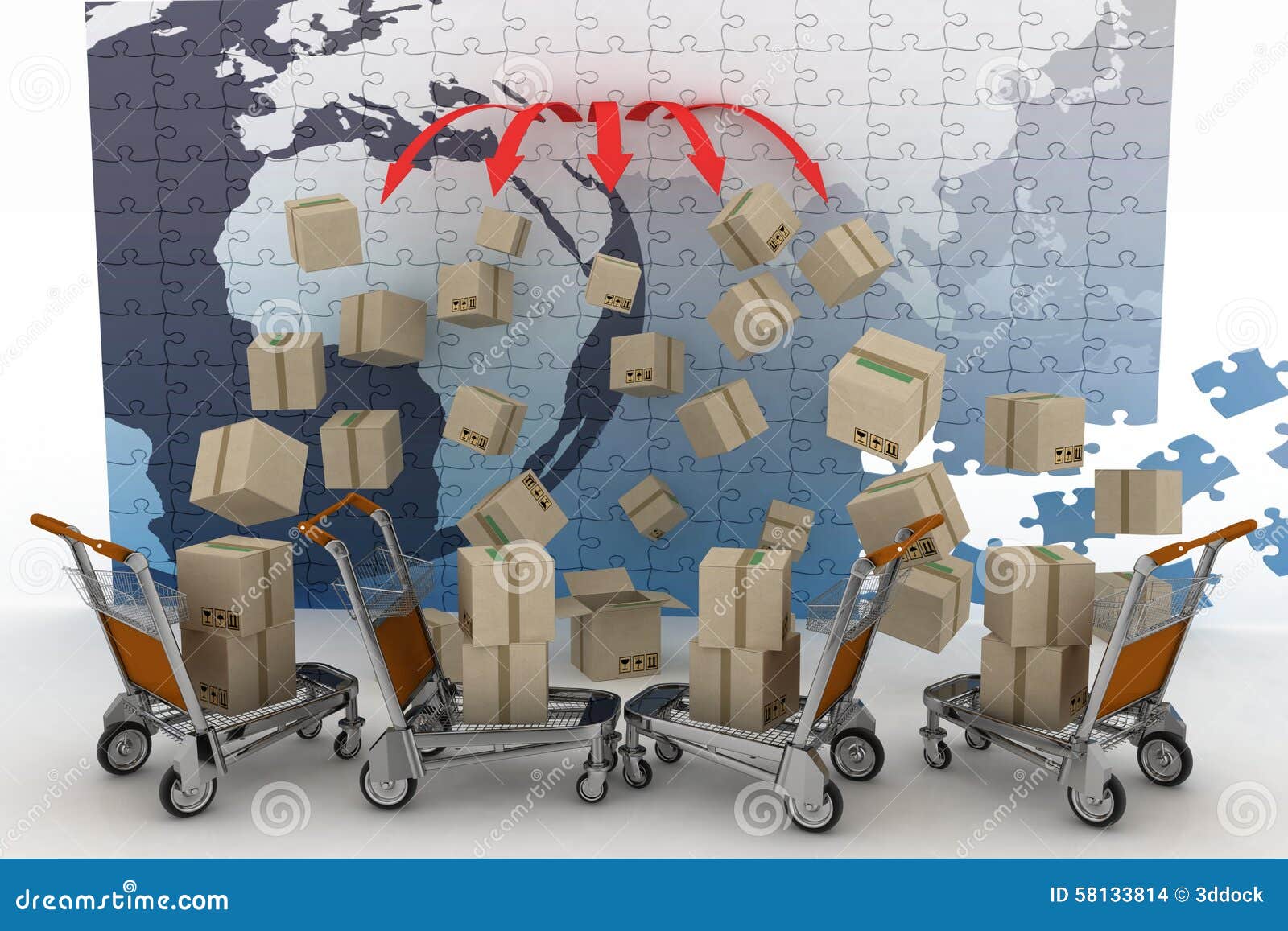 Konzeption Von Logistischem Ist Im Welthandel Stock Abbildung ...