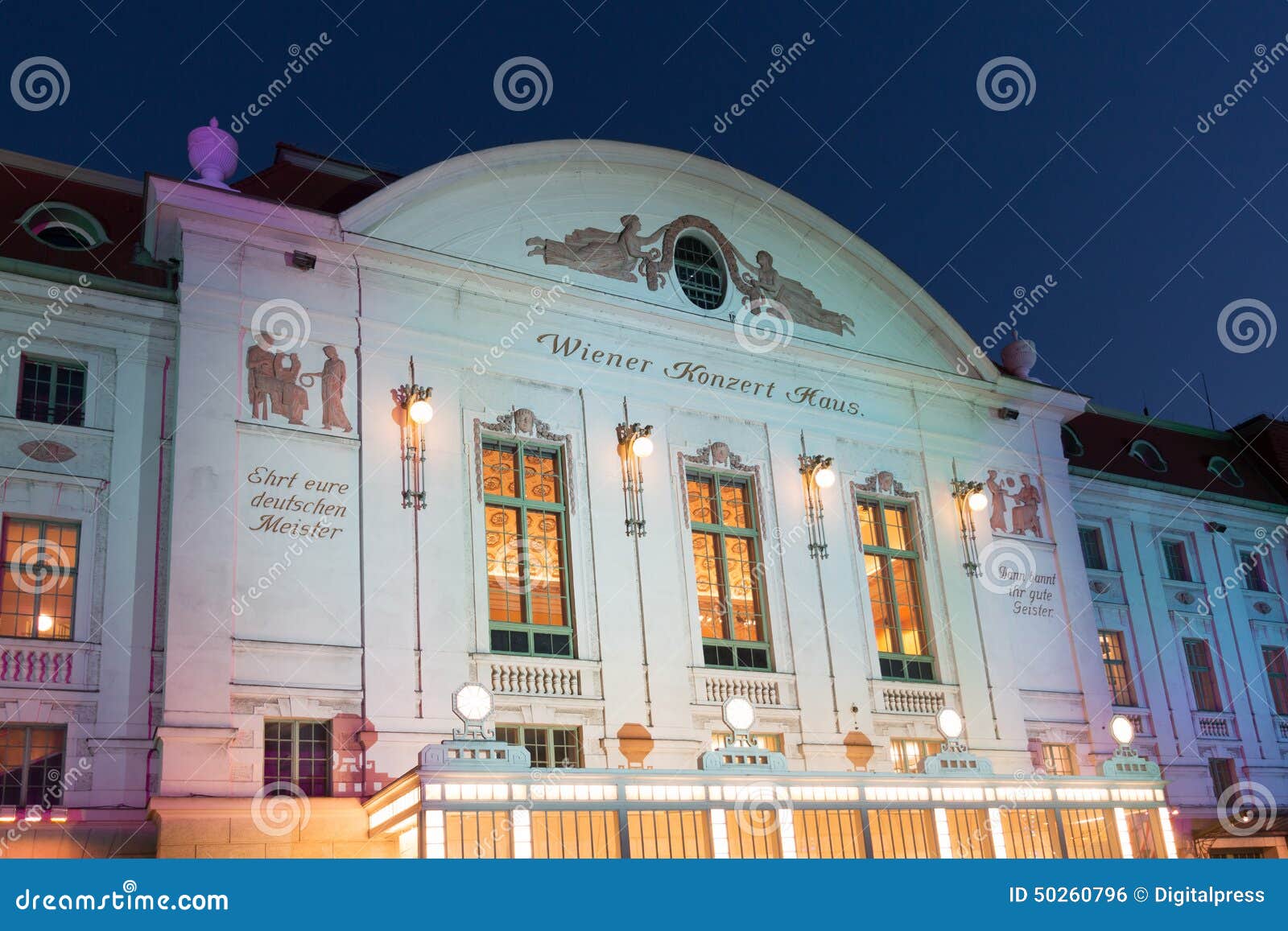 Konzerthaus Vienna at Night Stock Photo - Image of heumarkt, evening ...
