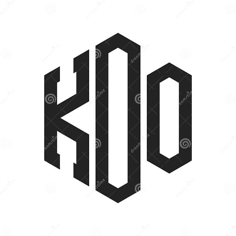 KOO Logo Design. Initial Letter KOO Monogram Logo Using Hexagon Shape ...