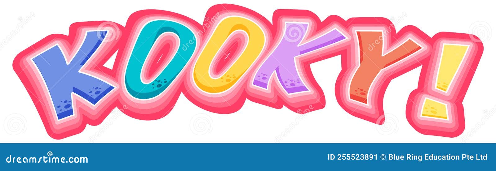 Kooky isolated word text stock vector. Illustration of clip - 255523891