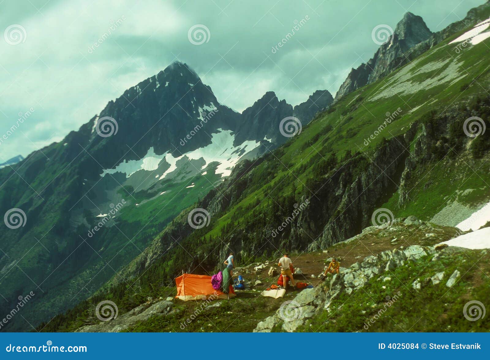 KoolAid Lake campsite stock photo. Image of glacier, mountain - 4025084