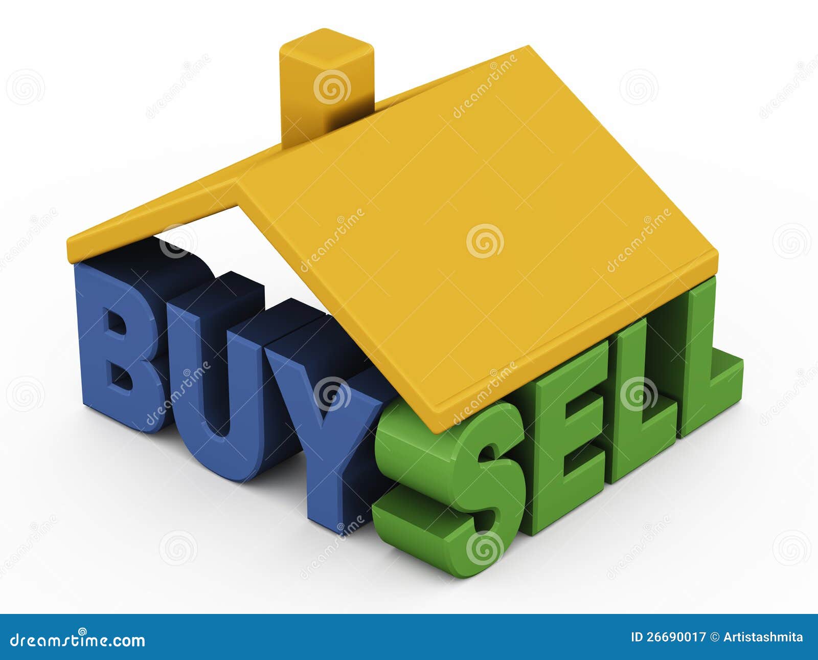 Koop-verkoop huis stock illustratie. Illustration of verkoop - 26690017