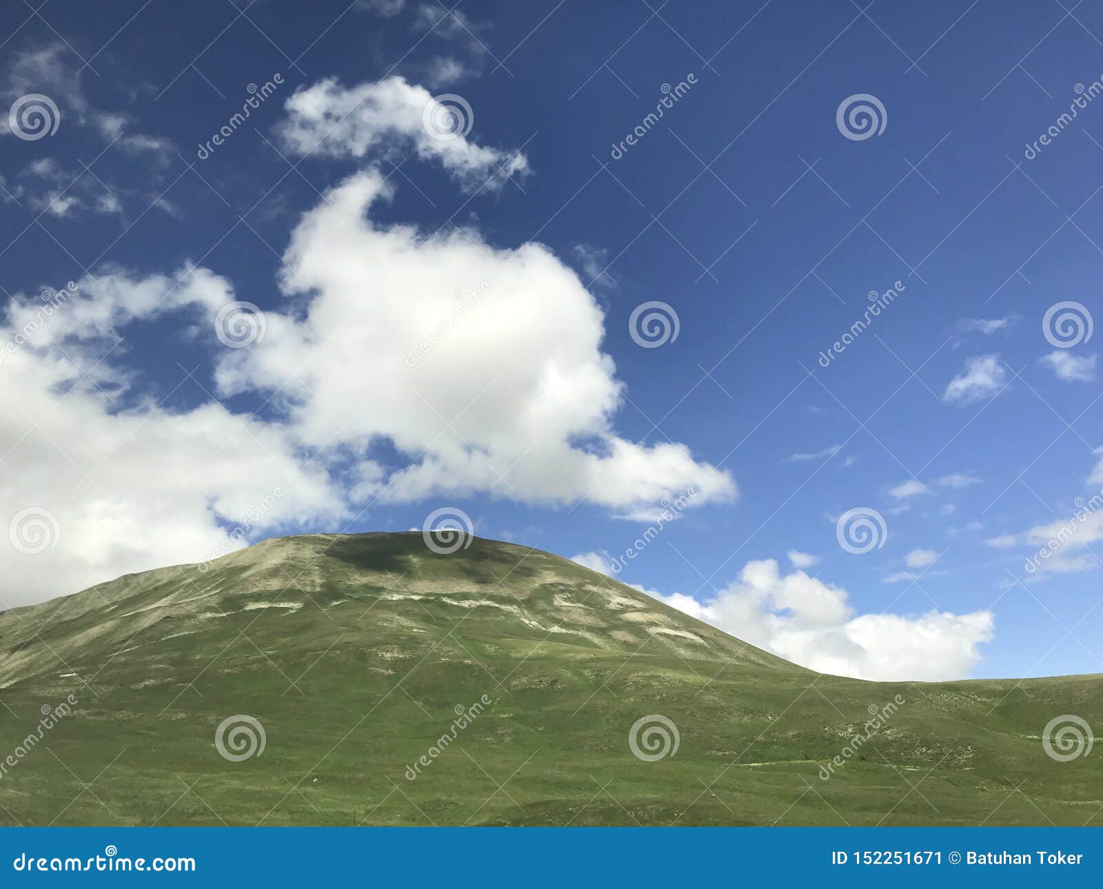 Kop Mountains of Bayburt; Turkey. Blue Sky and Clouds Stock Image ...