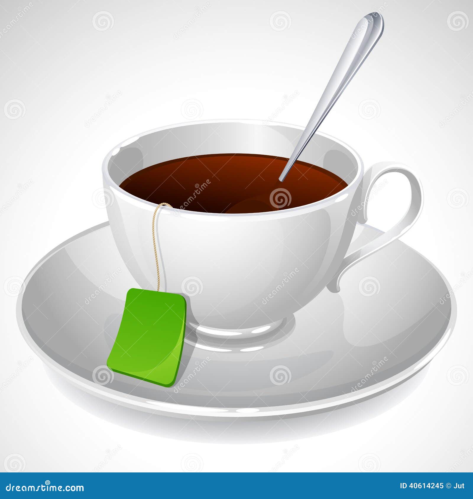 Kop thee vector illustratie. Illustration of vaatwerk - 40614245