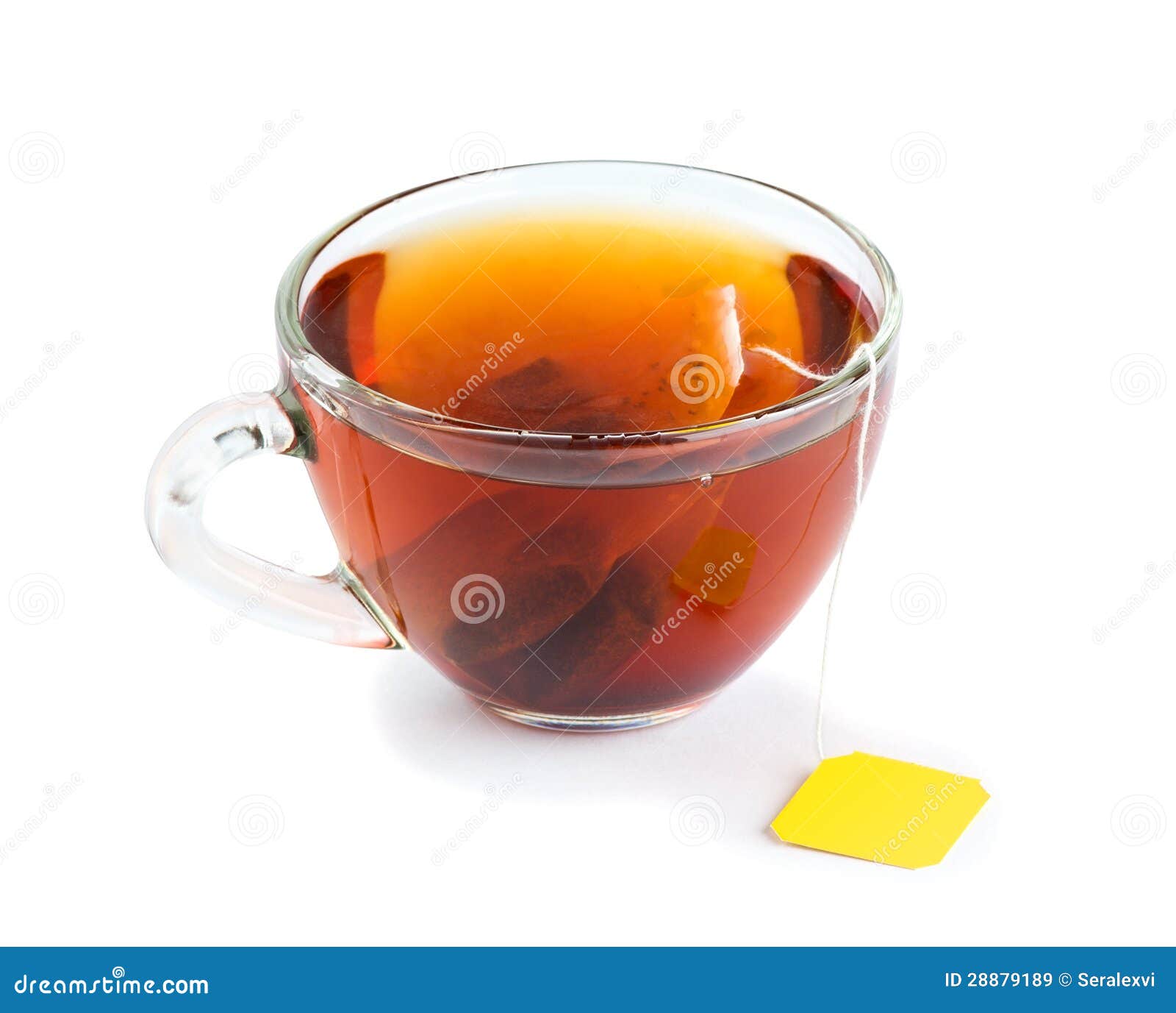 Kop thee met theezakje stock afbeelding. Image of macro - 28879189