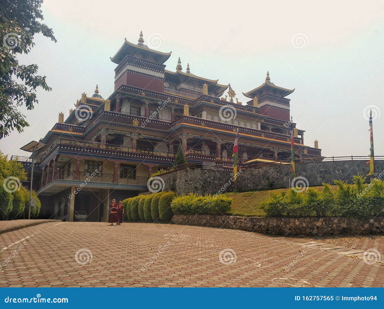 Kopan Monastery, Nepal - May 21st 2019: Two Young Monks at Kopan ... Kopan Monastery, Nepal - May 21st 2019: Two Young Monks at Kopan ...