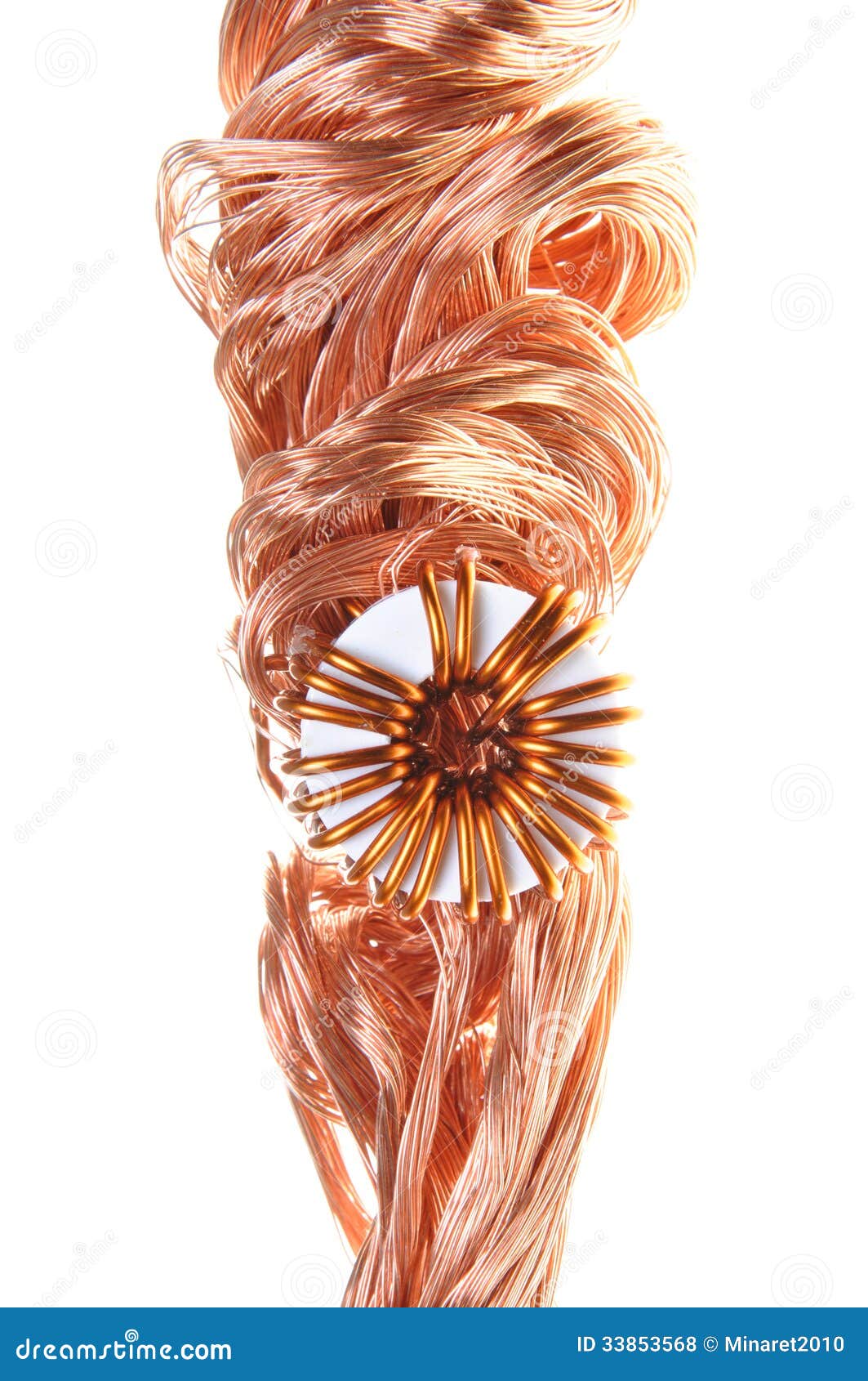 Koperdraad met rol stock foto. Image of economie, elektricien - 33853568