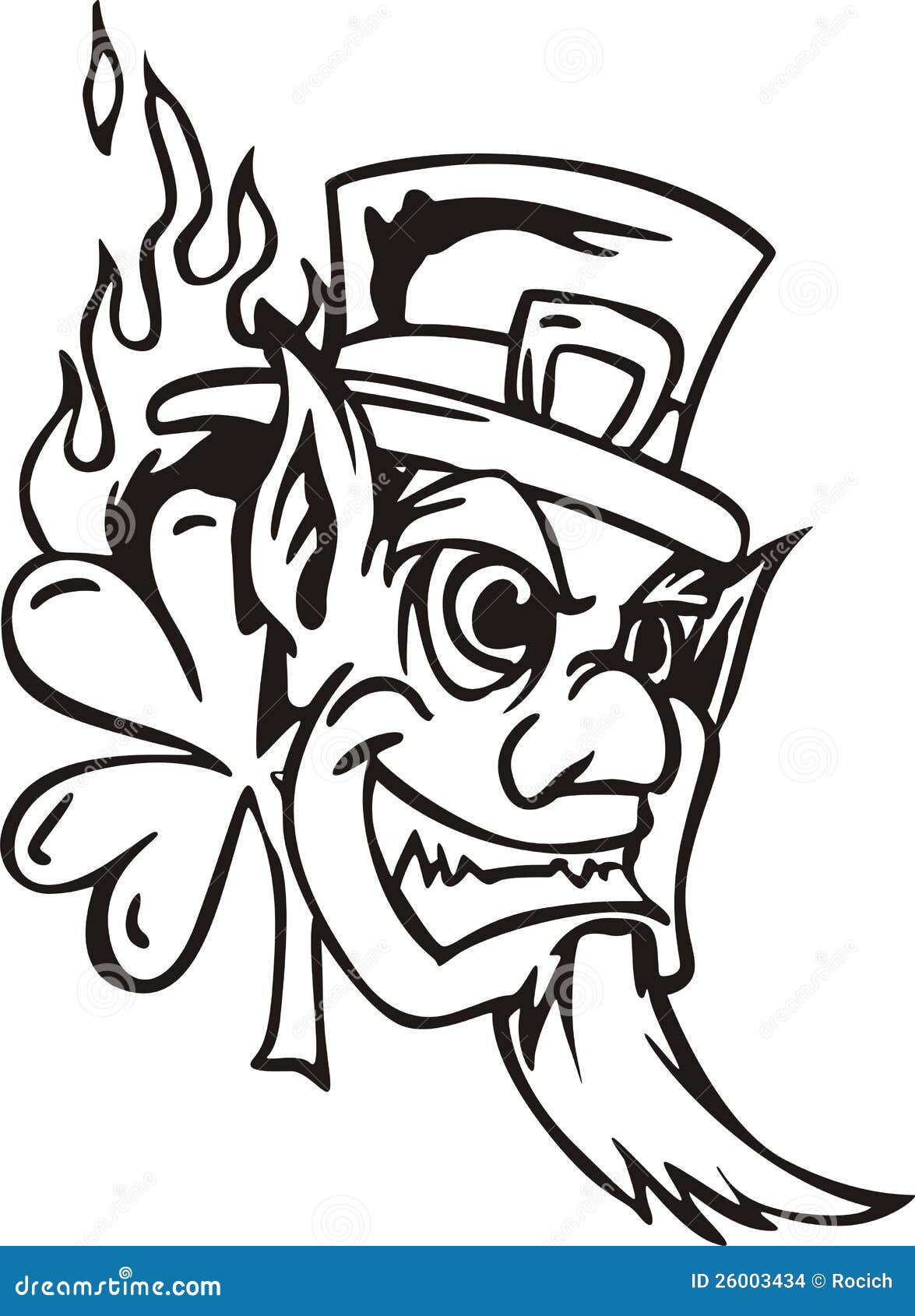 Kopf des Kobolds vektor abbildung. Illustration von kopf - 26003434