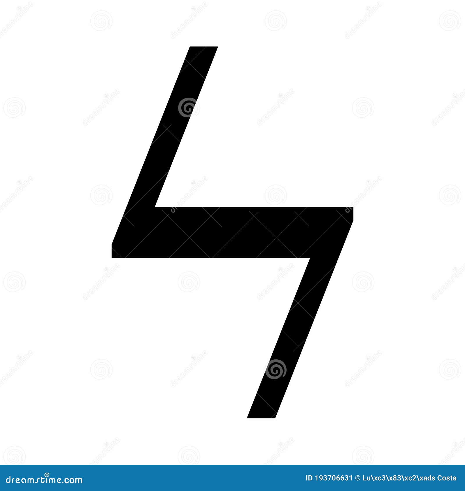 Koppa Archaic Greek Sign Vector Illustration | CartoonDealer.com #193708312