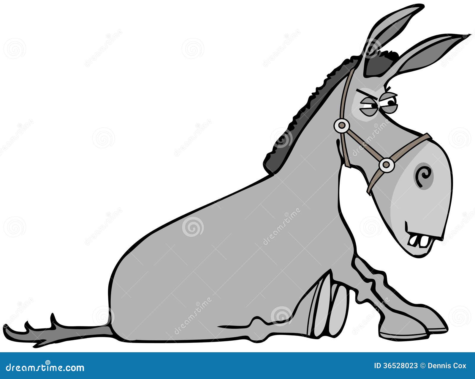 Koppige ezel stock illustratie. Illustration of manen - 36528023