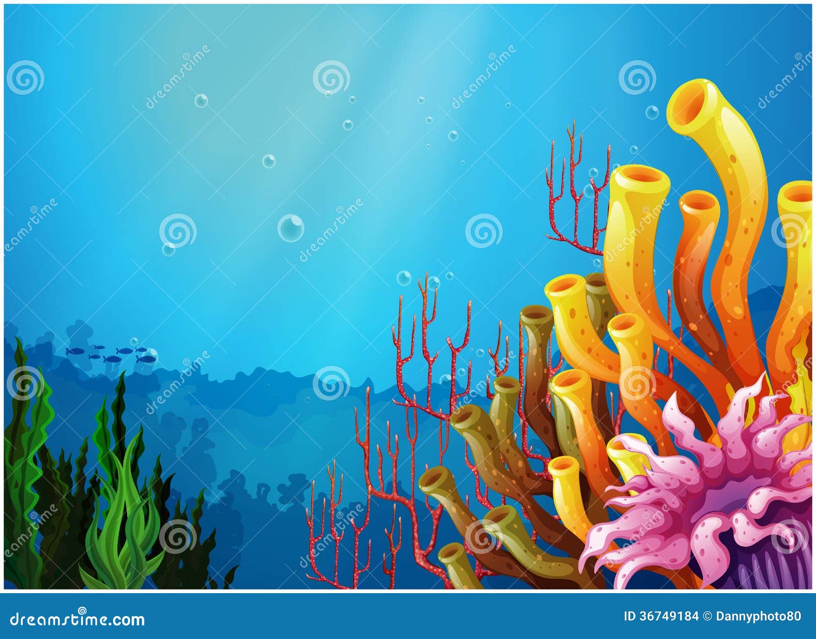 Koraller under havet stock illustrationer. Illustration av grön - 36749184