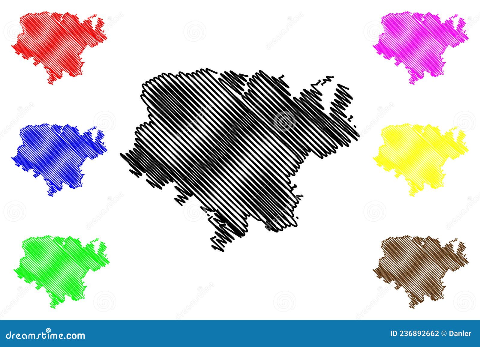 Koraput District Odisha State, Republic of India Map Vector ...