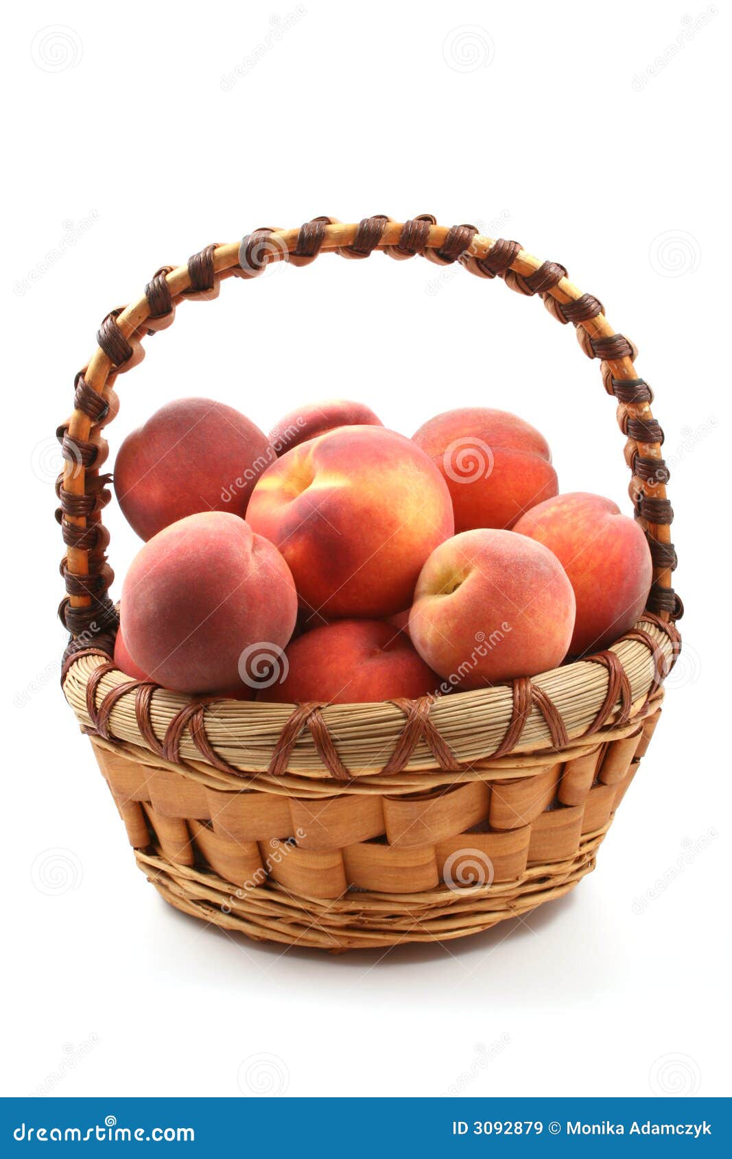 Korb der Pfirsiche stockbild. Bild von diät, pfirsiche - 3092879