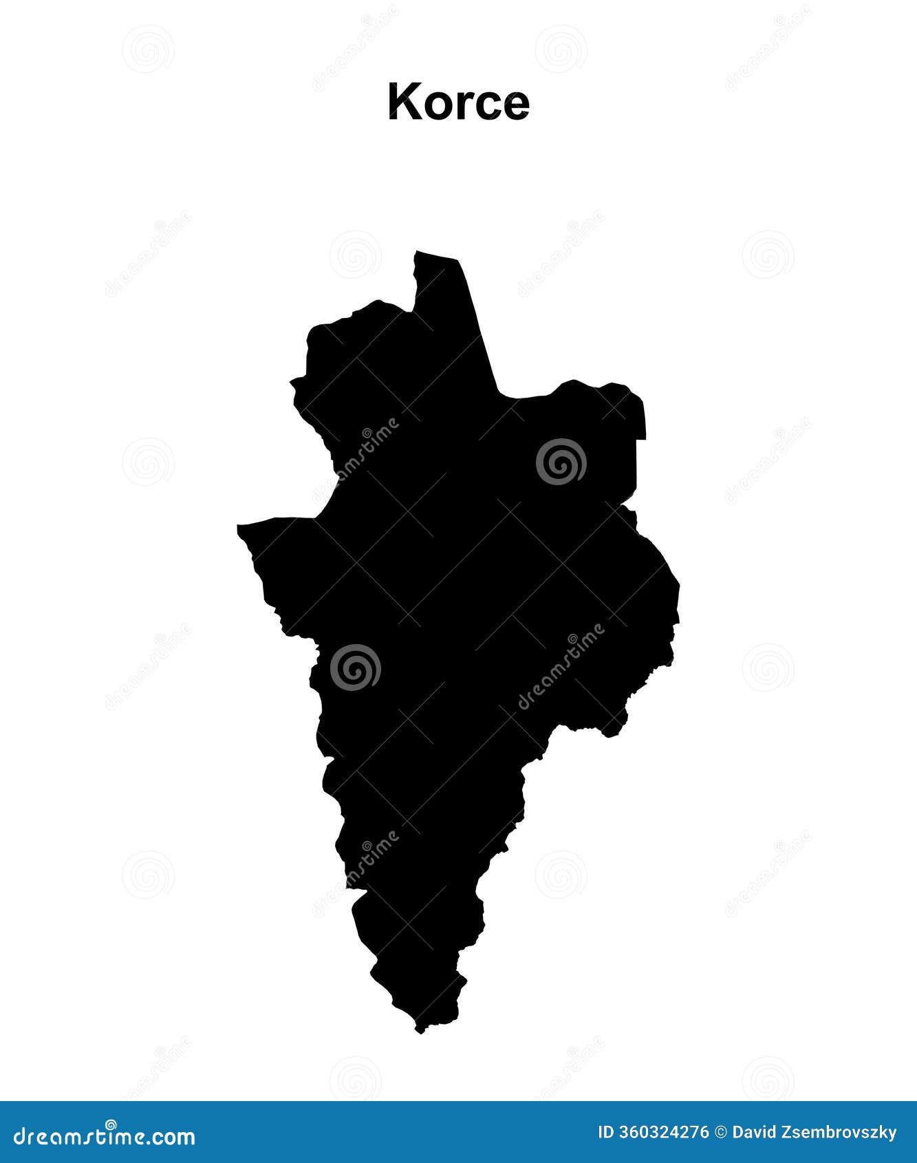Korce Outline Map Cartoon Vector | CartoonDealer.com #378837105
