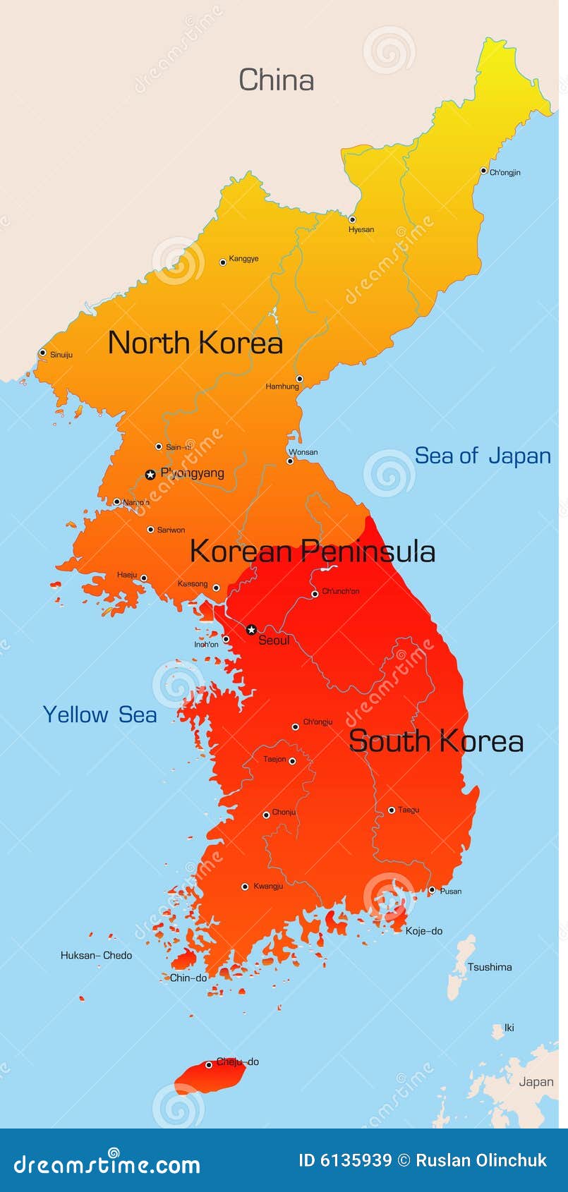 Korea stock vector. Illustration of planet, korea, west - 6135939