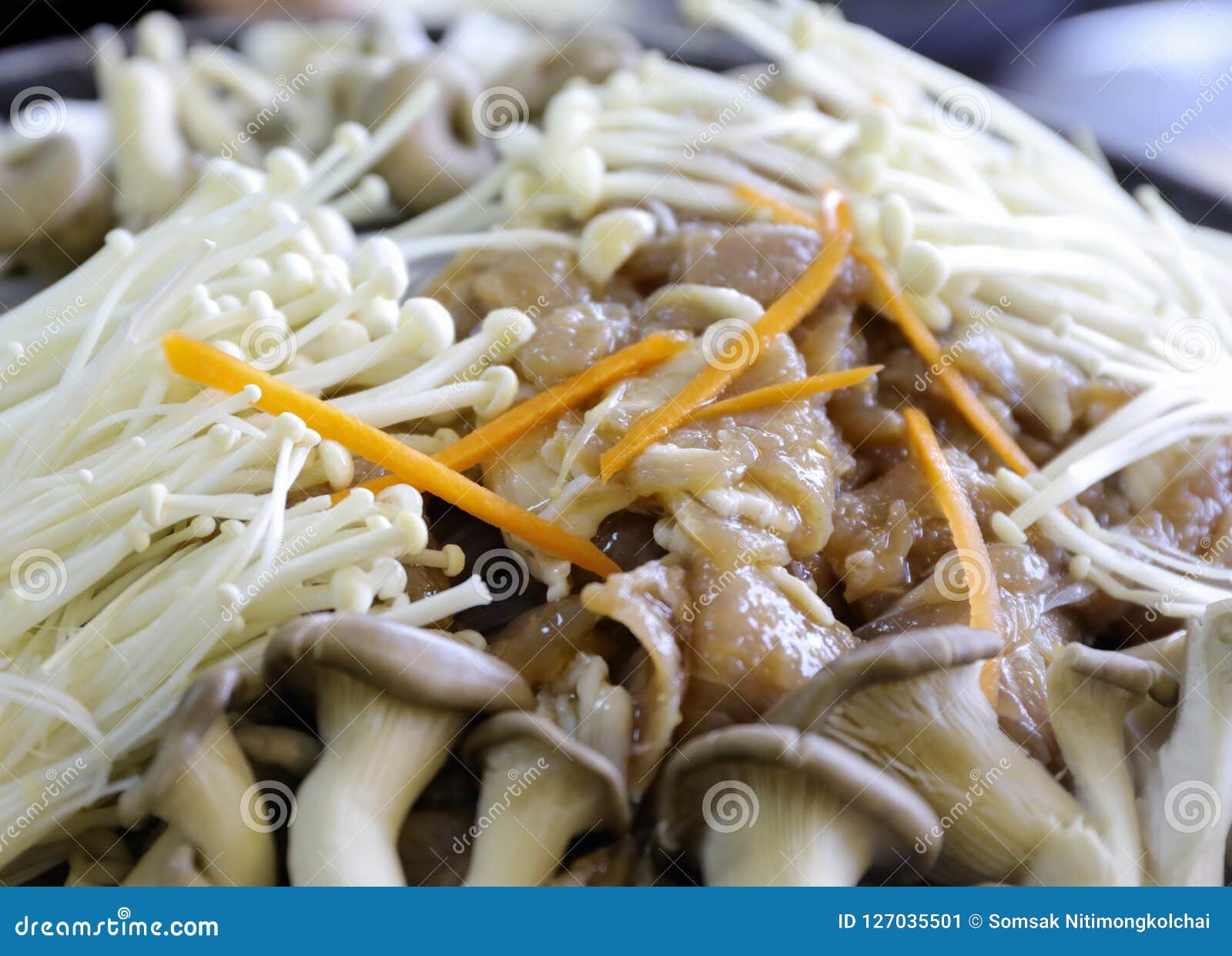 Close-up Seafood Mix Vegetables Sabu Steaming Stock Image - Image of ...