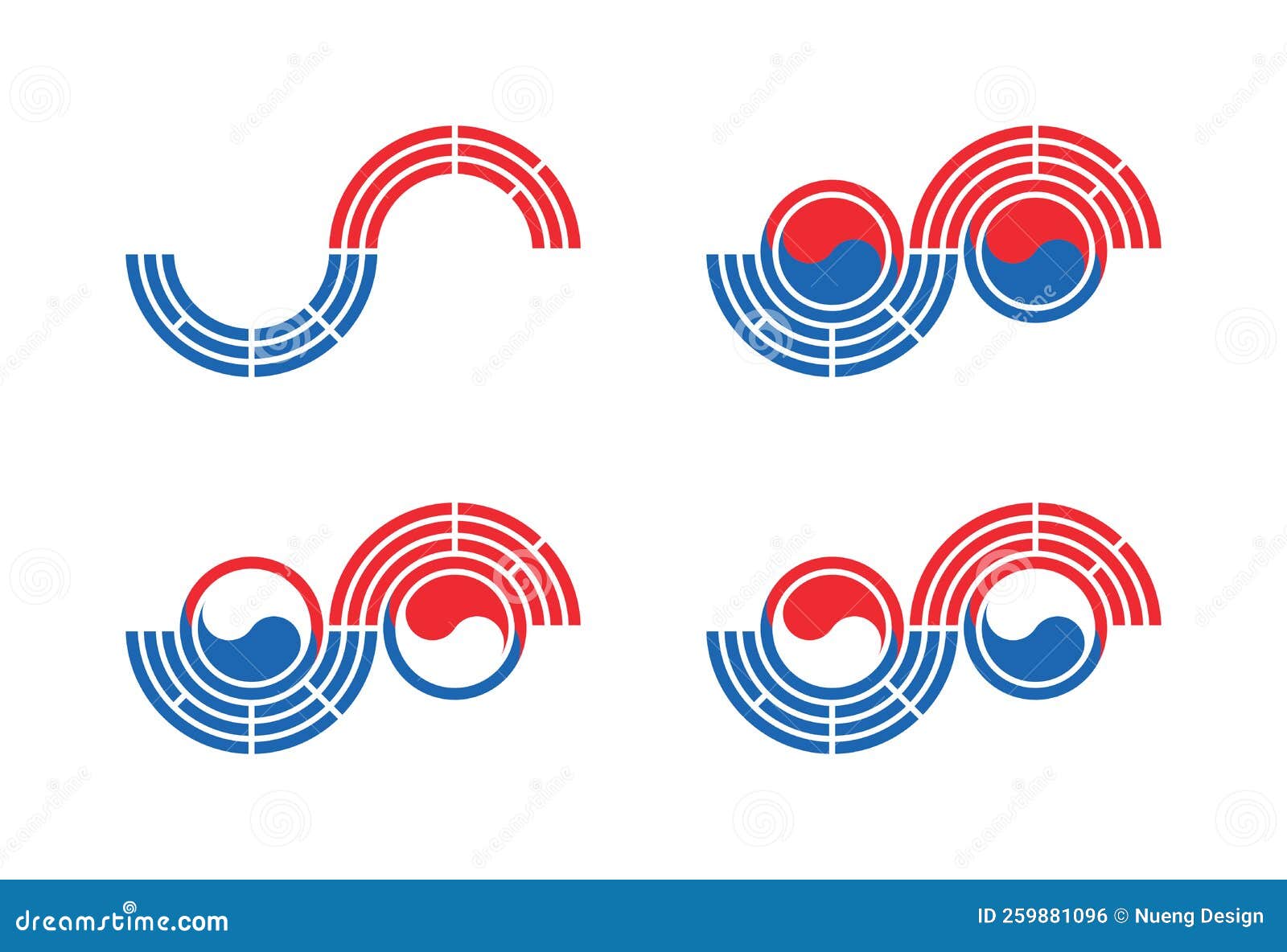 Korea logo set stock vector. Illustration of concept - 259881096