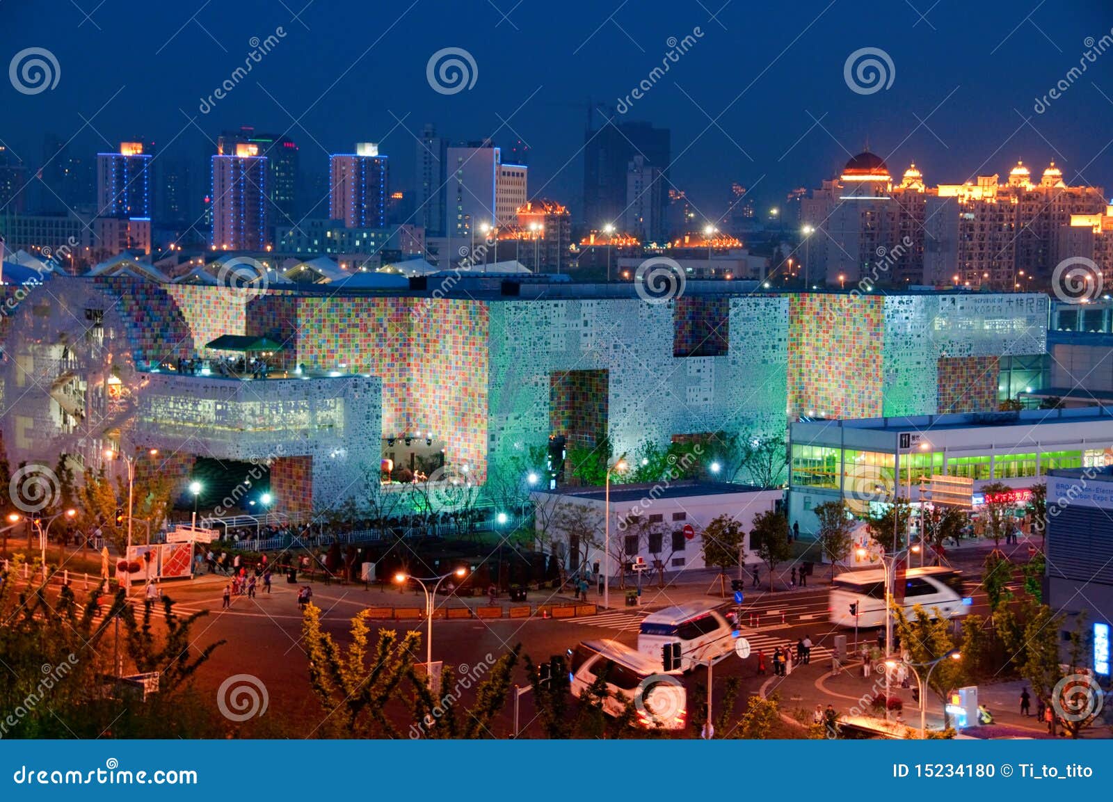 Korea Pavilion at night editorial image. Image of architectural - 15234180