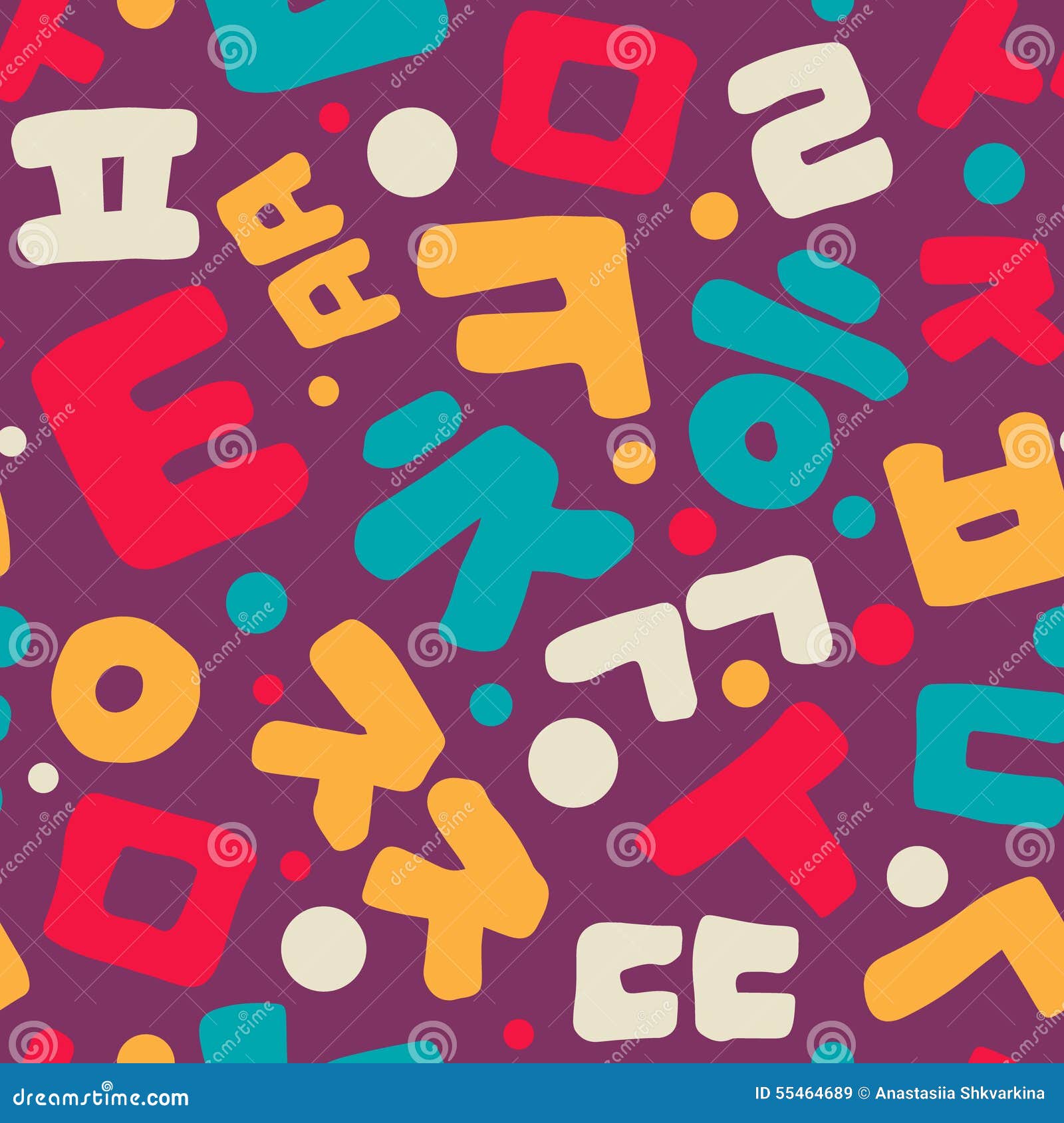 Korean Alphabet In Isometric Style, Drawn With White And Grey Shades ...