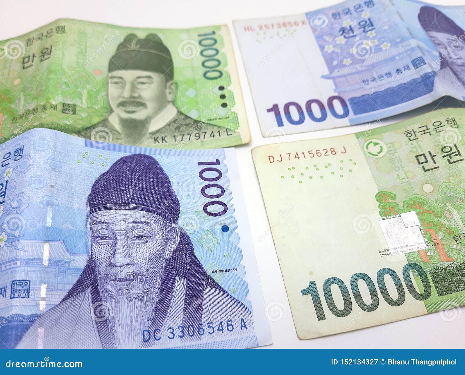 Korean bank note stock image. Image of value, banknote - 152134327