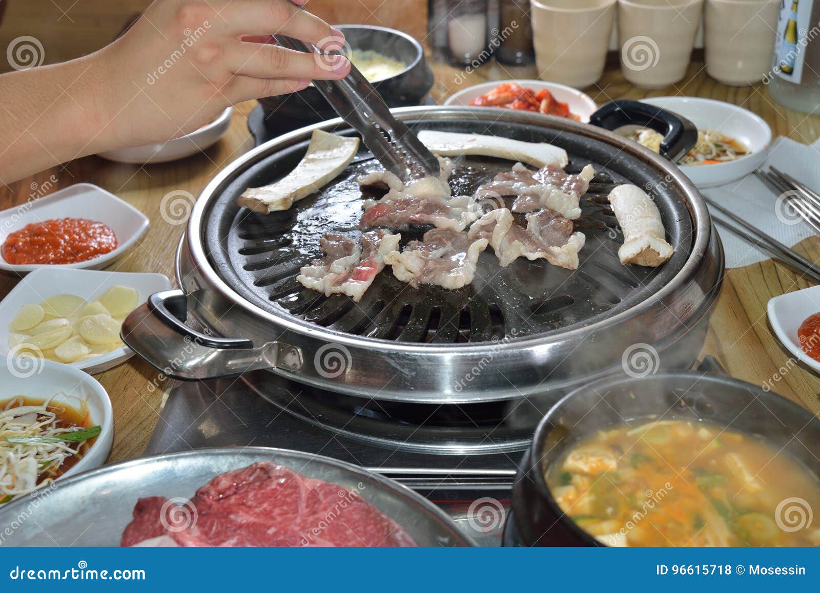 Korean BBQ assorted Beef stock photo. Image of chinese - 96615718