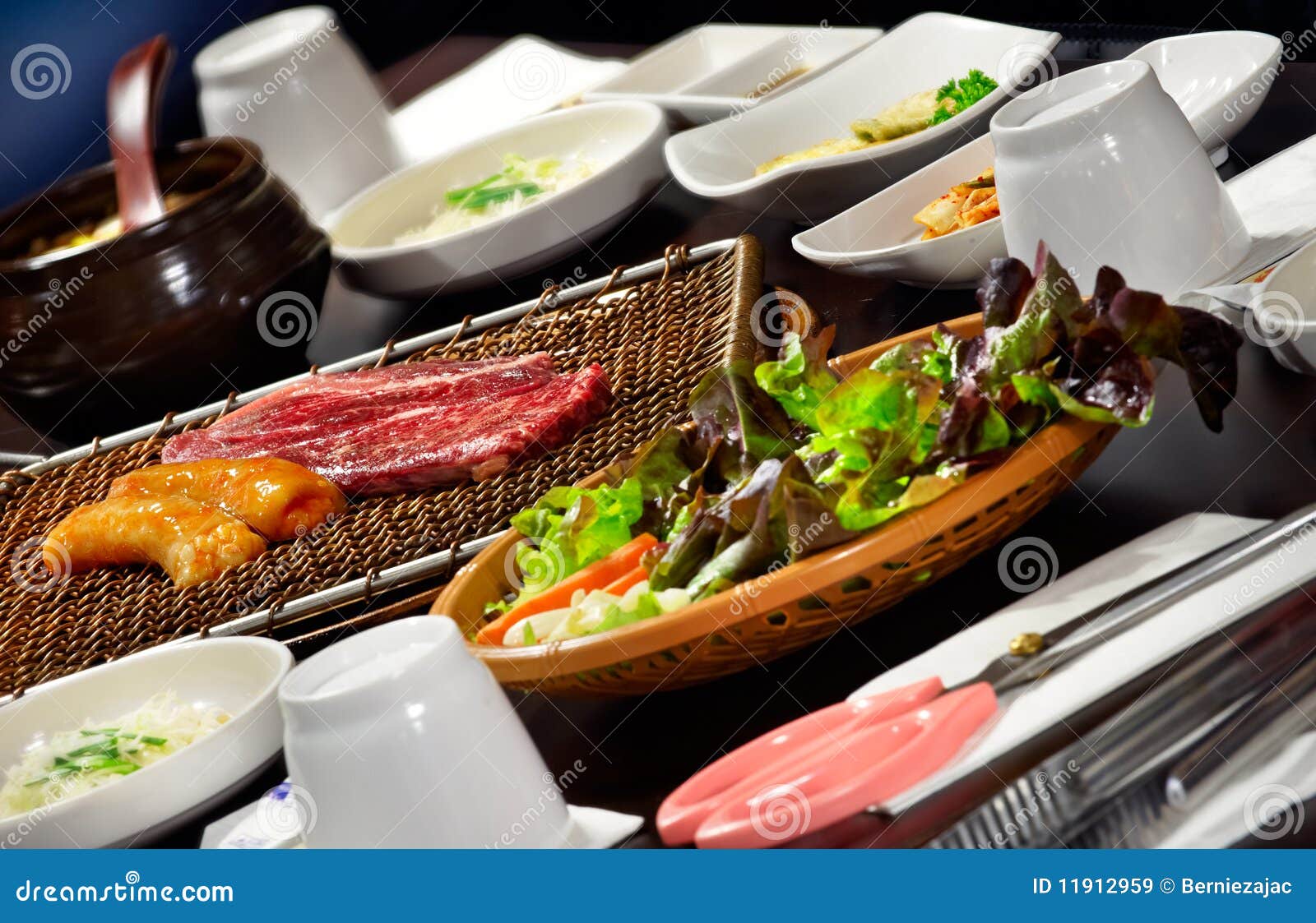 Korean BBQ Barbecue - Gogi Gui Stock Image - Image of grilled, soup ...