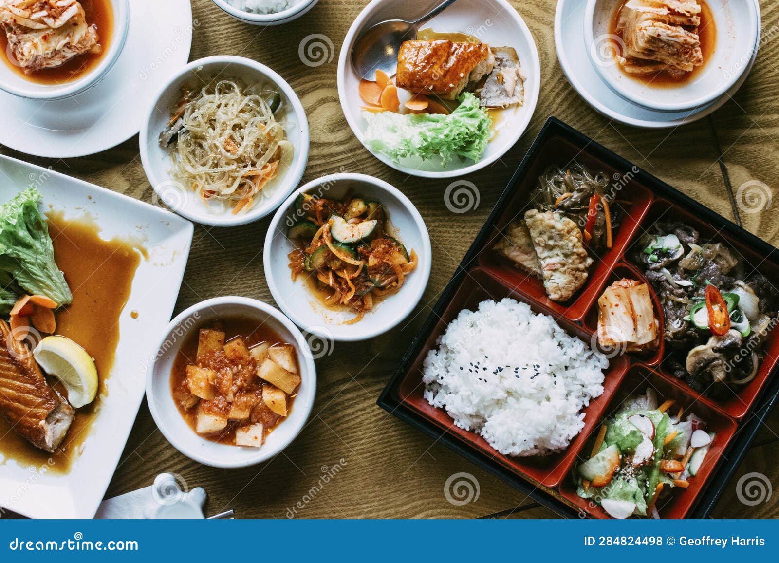 The Korean Bento Box, Known As Dosirak or Lunchbox Stock Photo - Image ...