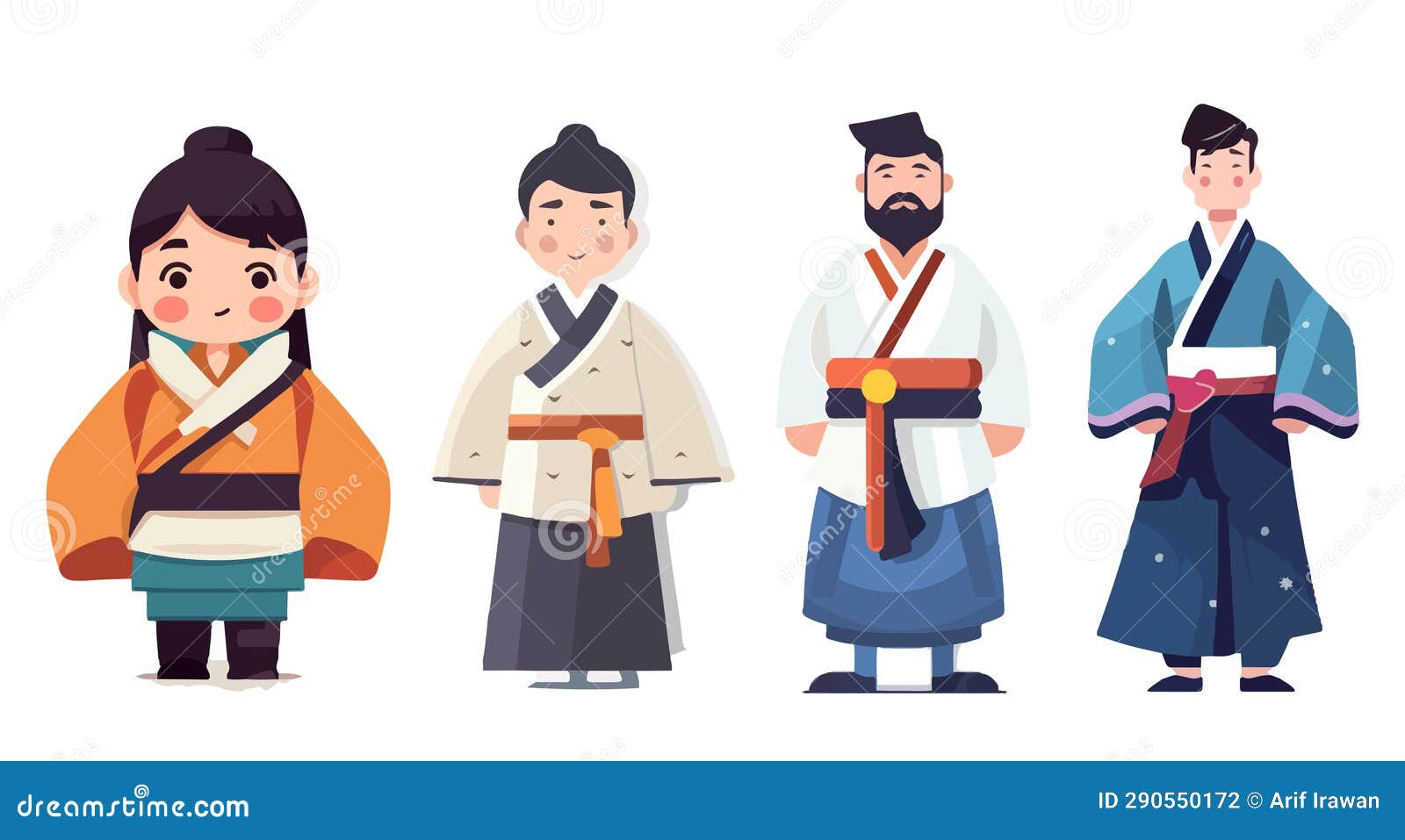 KOREAN CHARACTER with TRADITIONAL WEAR VECTOR Stock Illustration ...