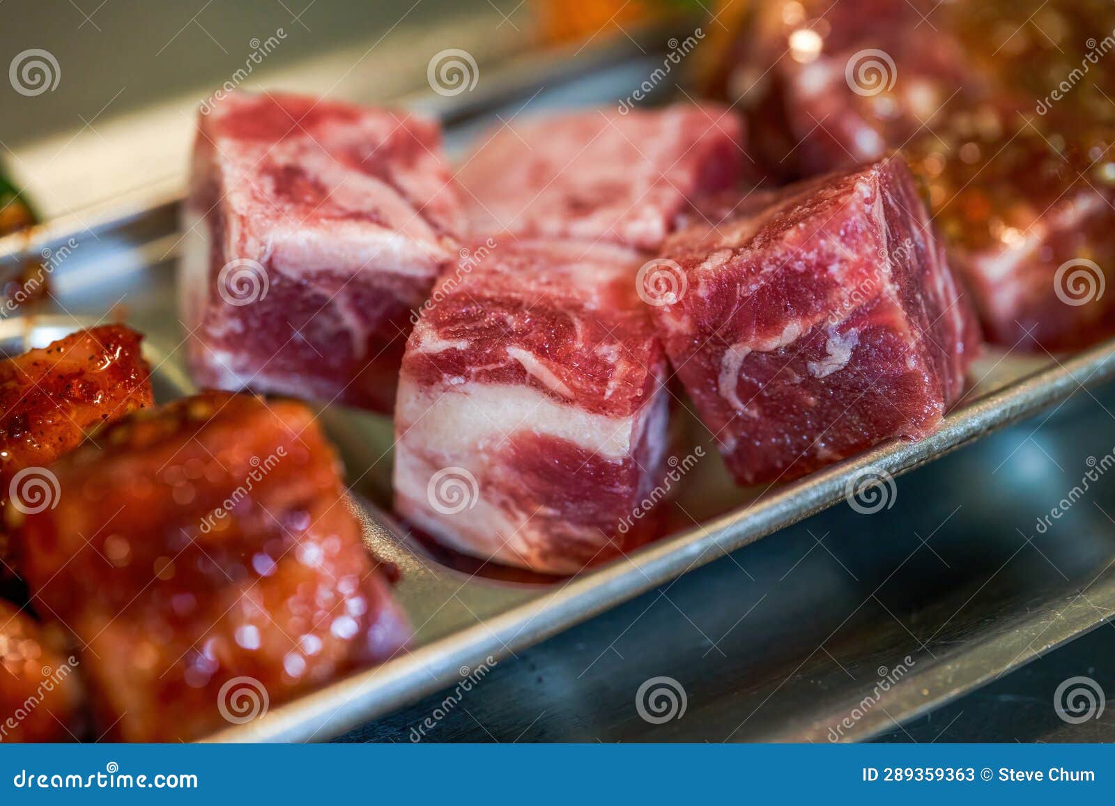 Korean Charcoal Grilled Beef Cubes Stock Image - Image of seafood ...