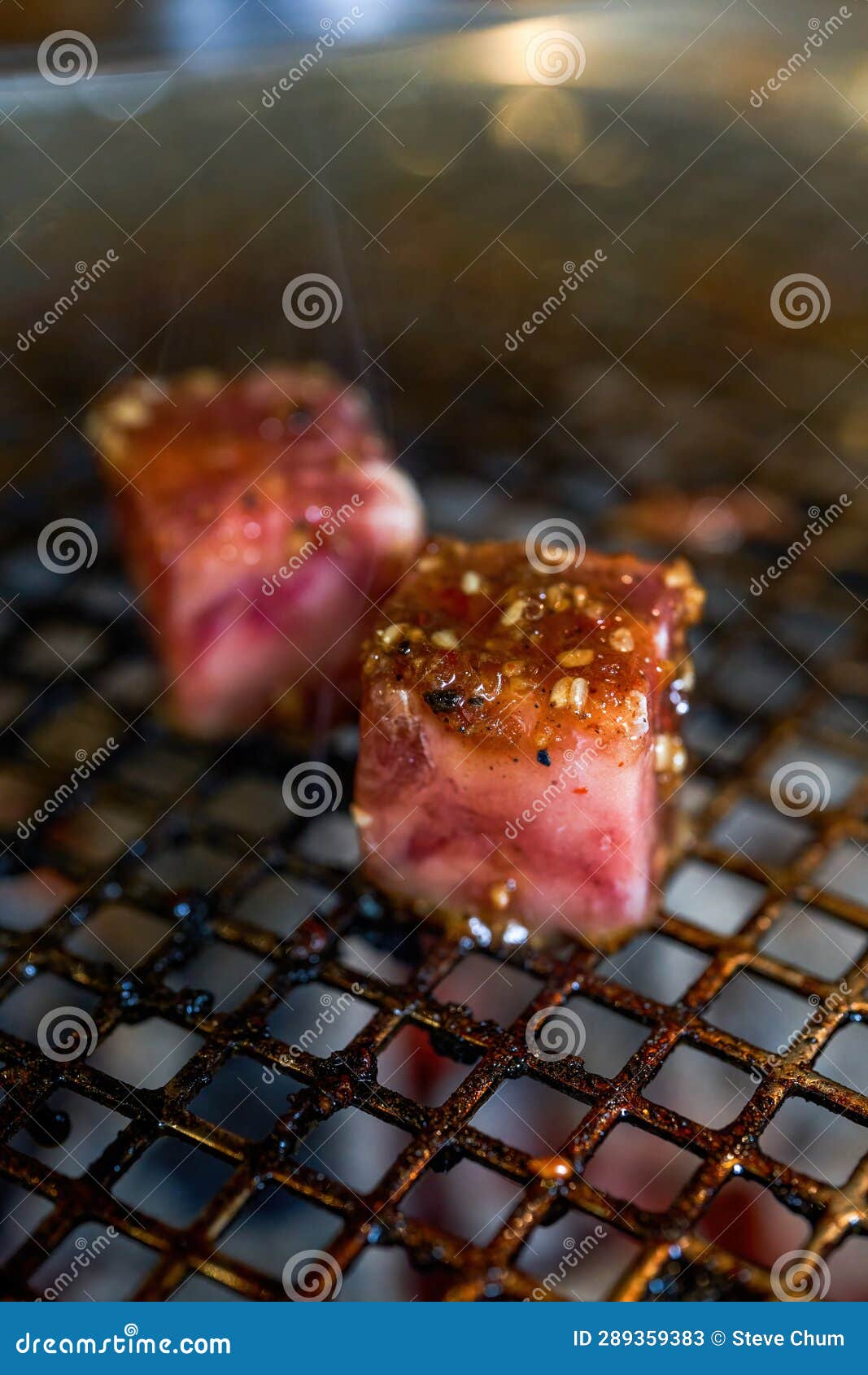 Korean Charcoal Grilled Beef Cubes Stock Image - Image of baking, asian ...