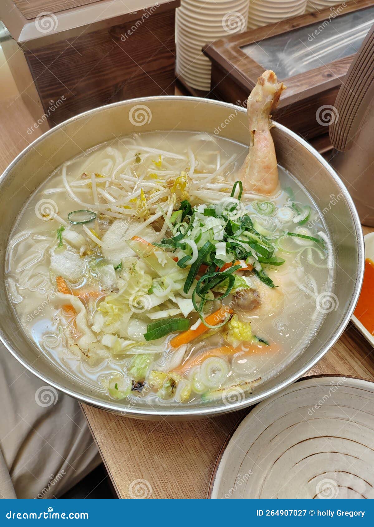Korean Chicken kalguksu stock image. Image of produce - 264907027