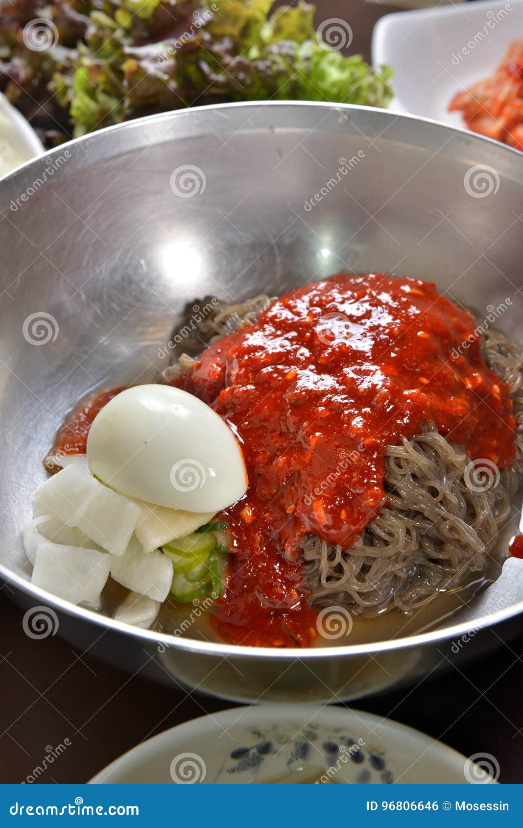 Korean chilly Ramen stock photo. Image of food, macro - 96806646