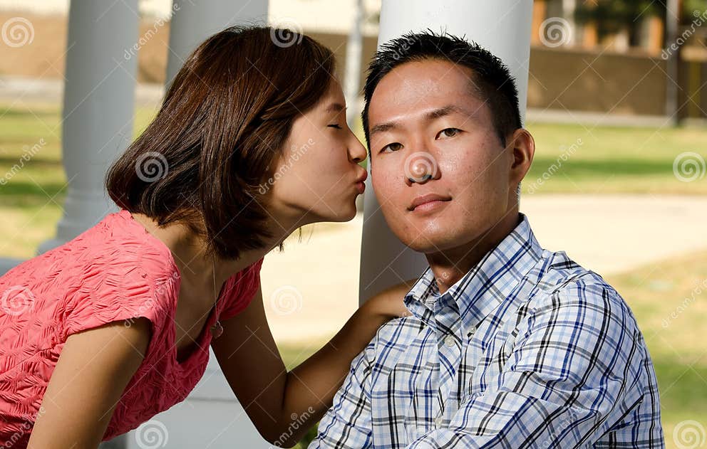 Korean couple stock image. Image of kiss, korean, female - 23701069