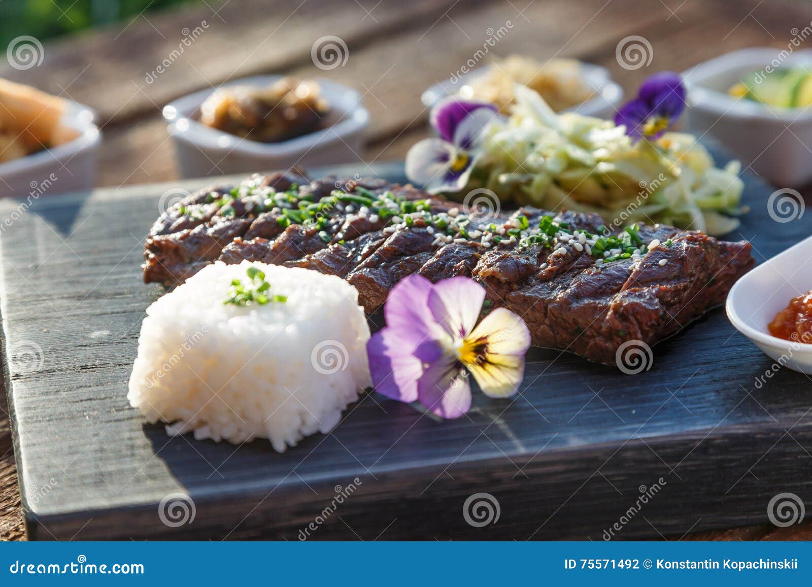 Korean Cuisine - Barbecue Beef Grill Set Stock Photo - Image of grill ...