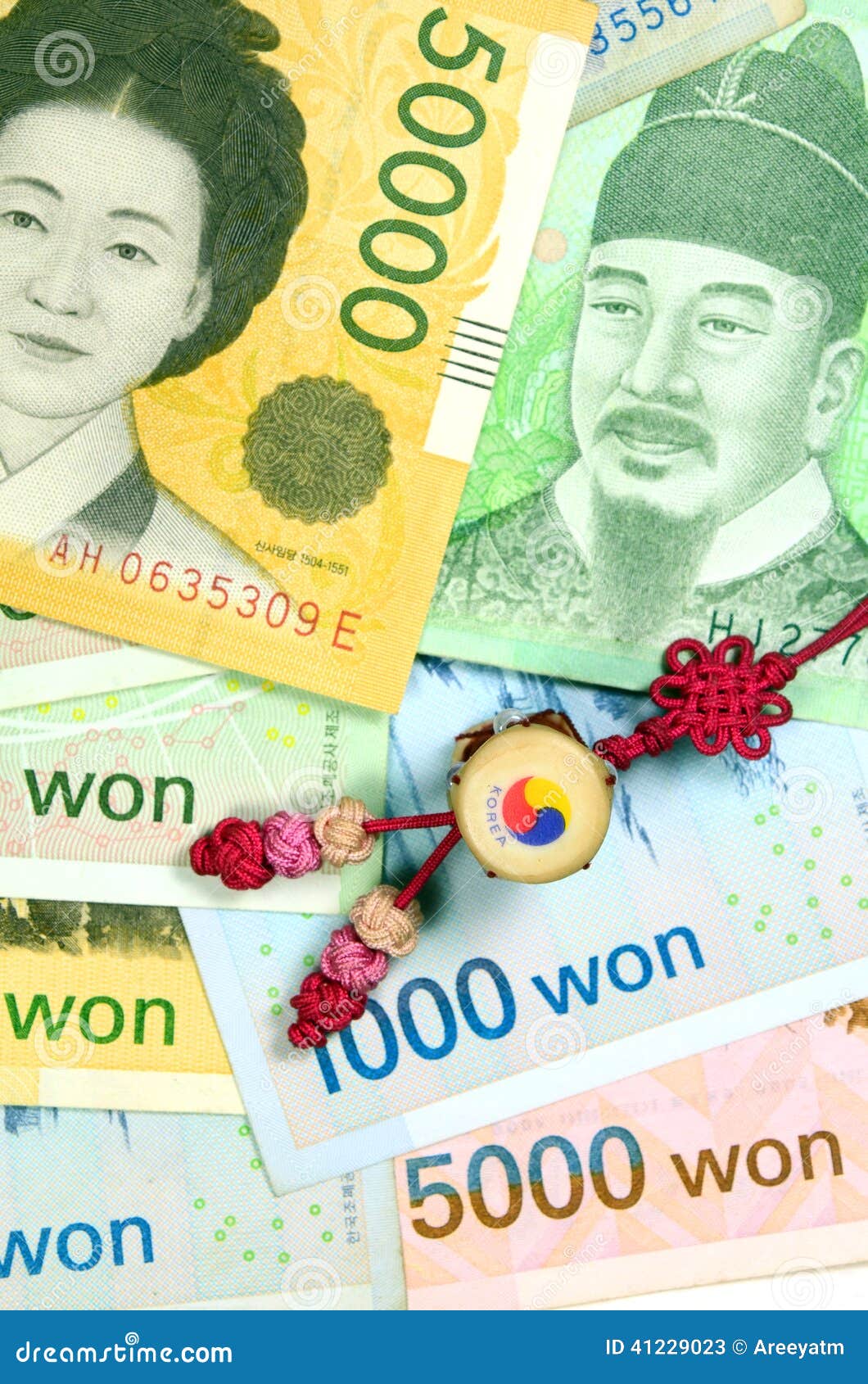 Korean Currency. stock image. Image of capital, exchange - 41229023