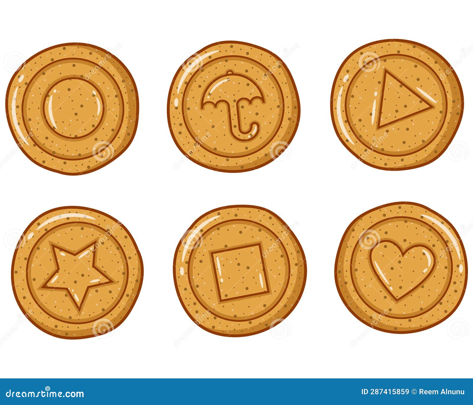 Korean Dalgona Candy Shape Drawing Stock Vector - Illustration of font ...