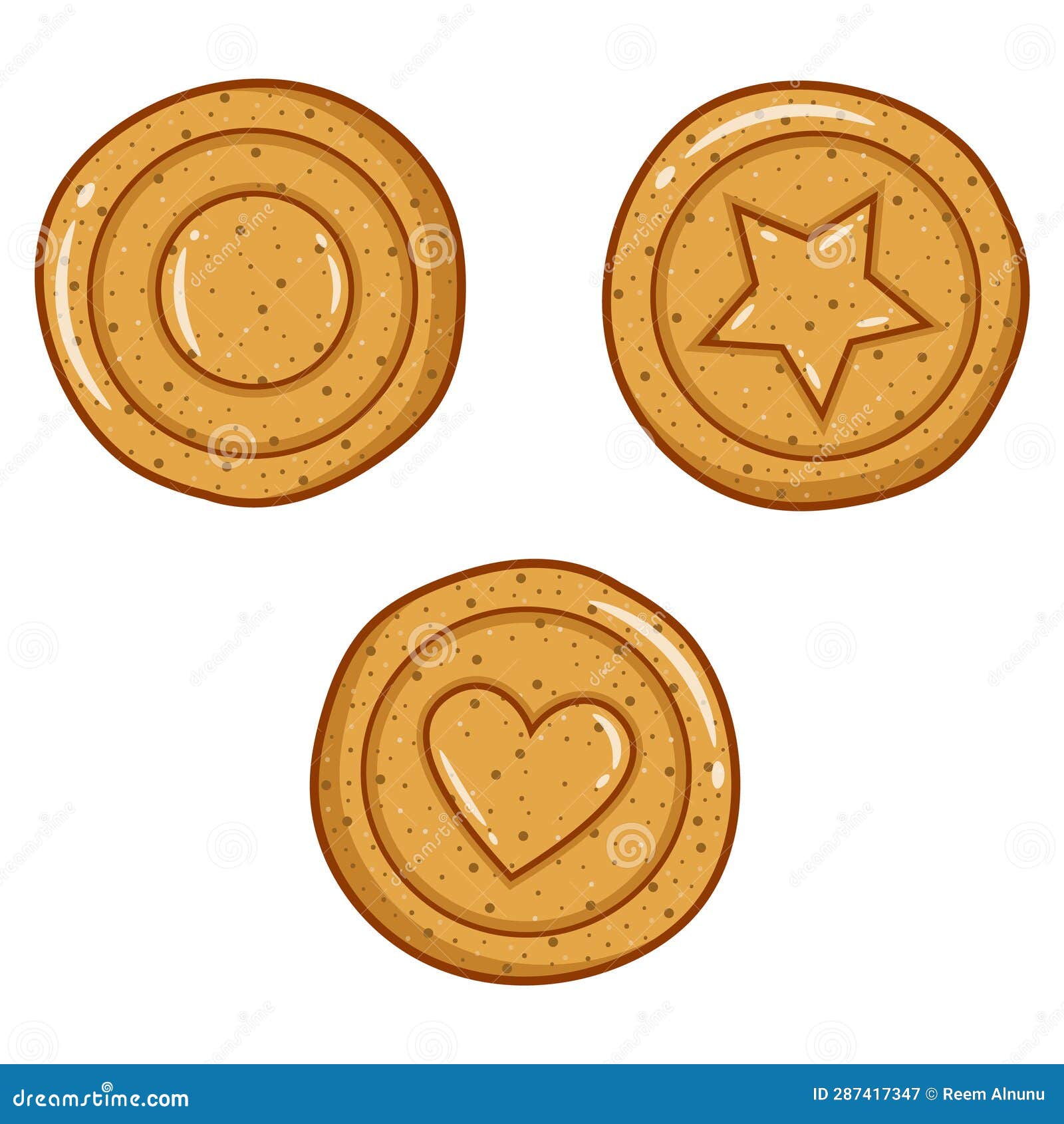 Korean Dalgona Candy Shape Drawing Stock Vector - Illustration of brown ...