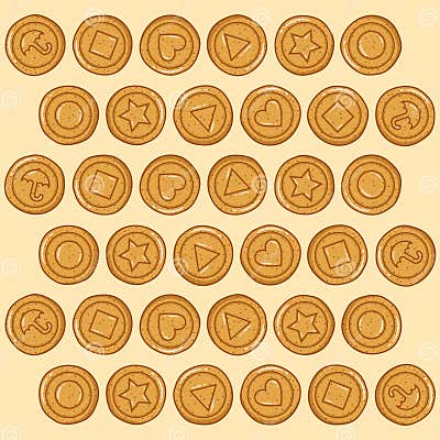 Korean Dalgona Candy Shape Drawing Stock Vector - Illustration of ...