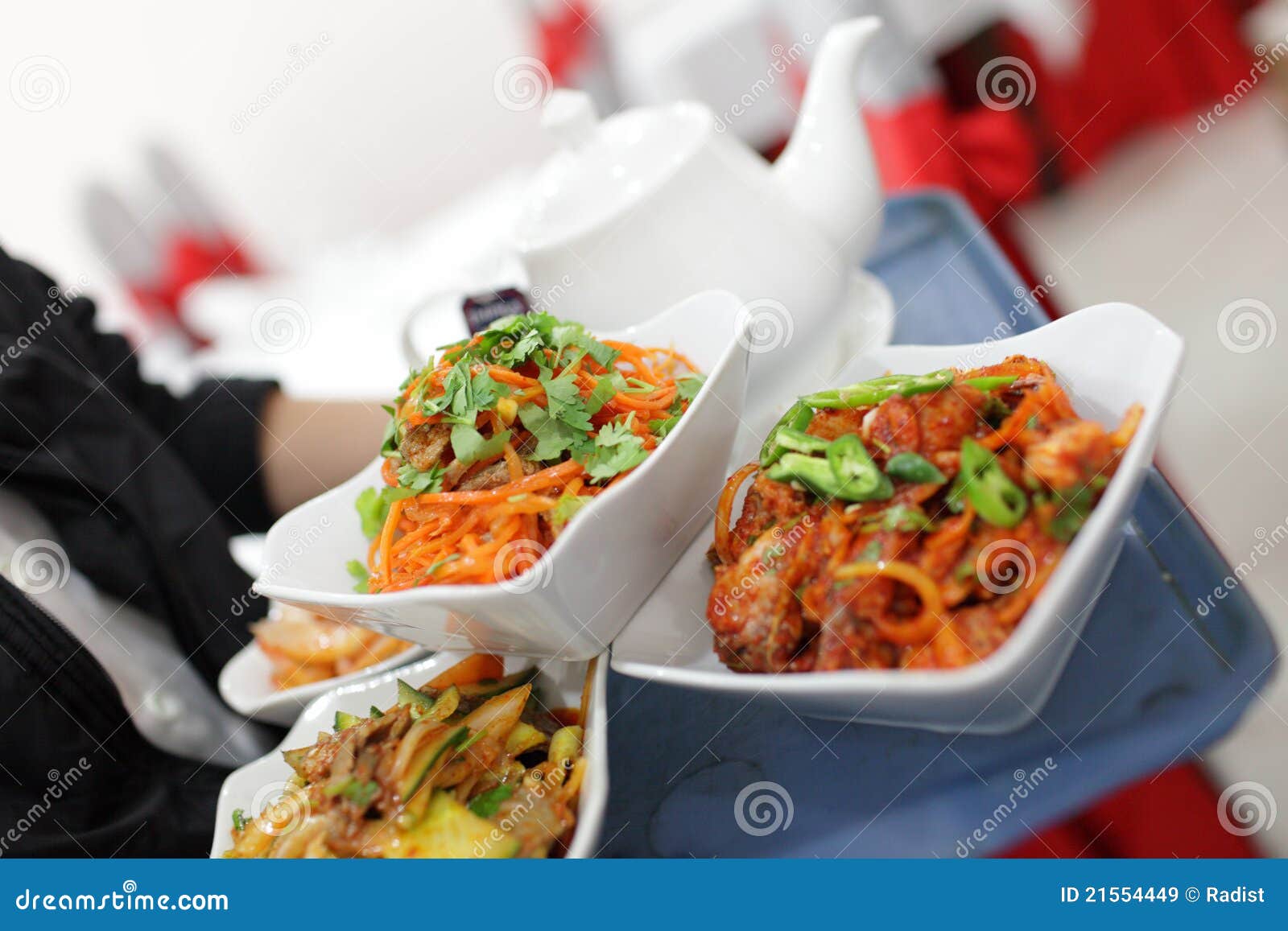 Korean dishes on tray stock image. Image of color, indoor - 21554449