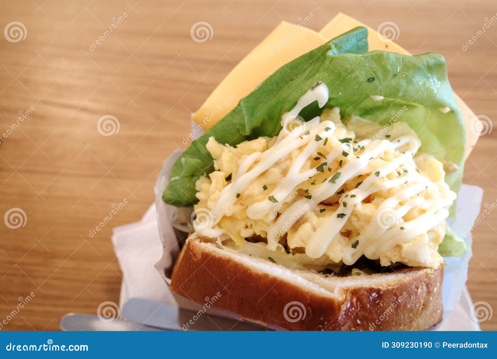 KOREAN EGG DROP SANDWICH stock photo. Image of korean - 309230190