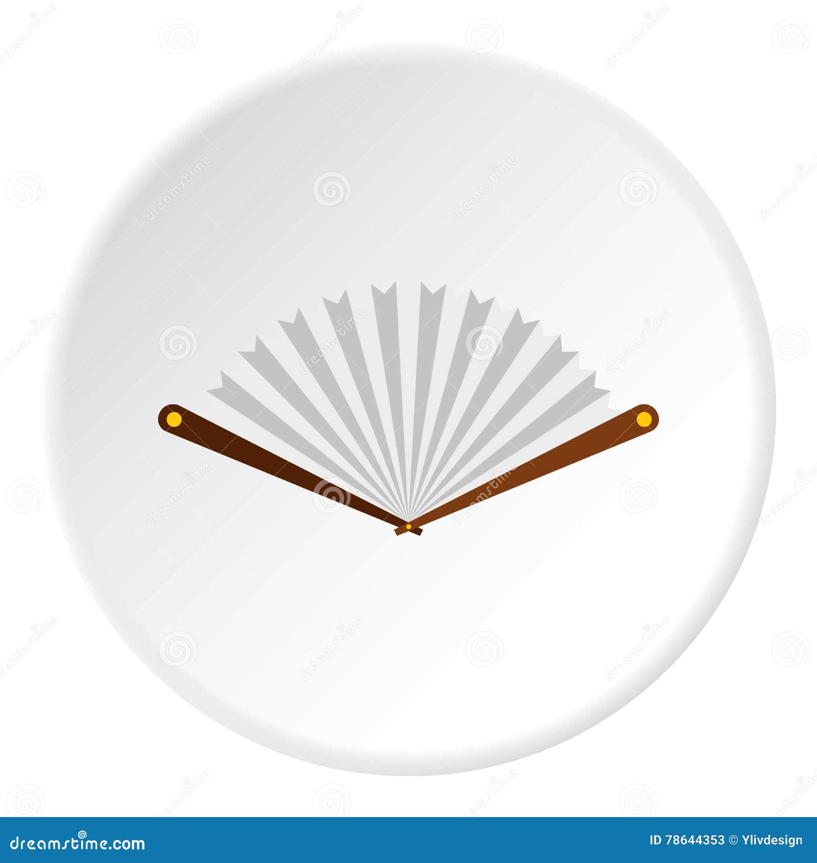 Korean Fan Icon, Flat Style Stock Vector - Illustration of chinese ...