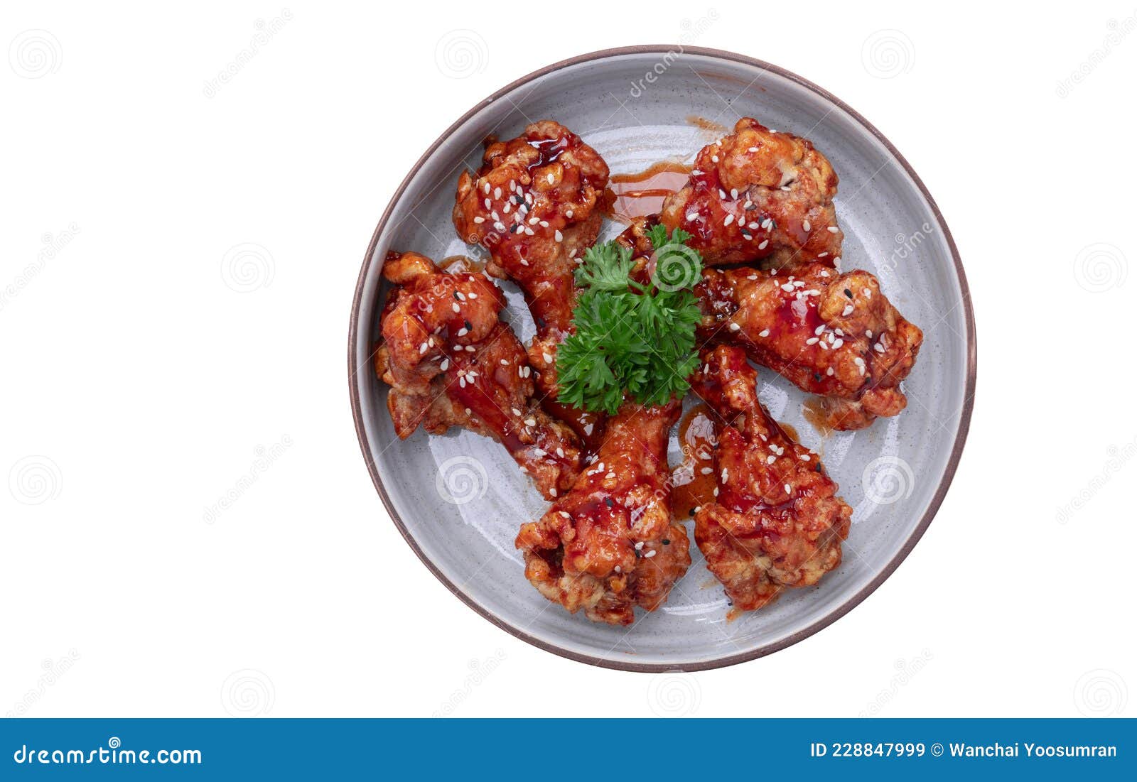 Korean fired chicken stock image. Image of fired, dish - 228847999