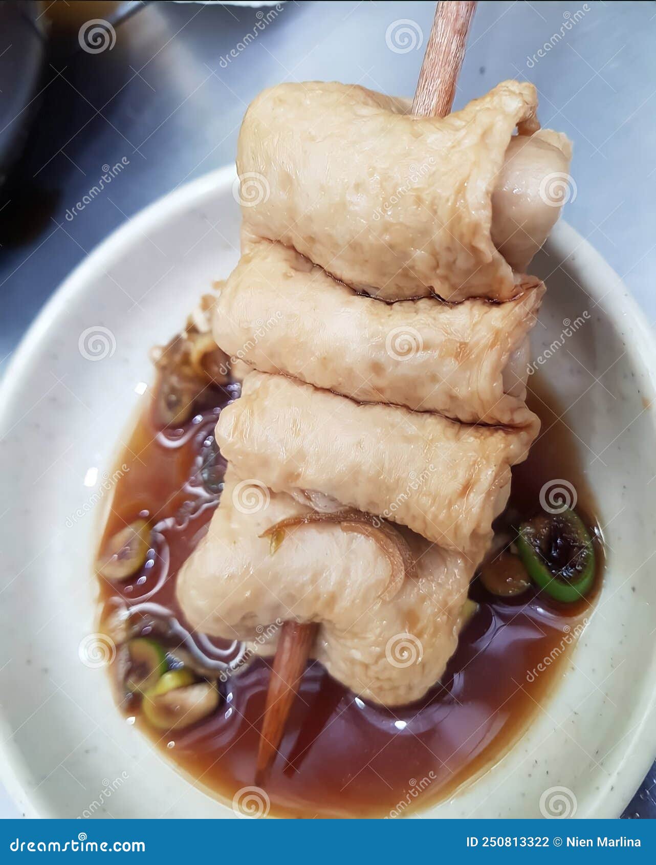 Korean Fishcake, Eomuk Or Odeng, Freshly Cooked And Displayed On A Food ...